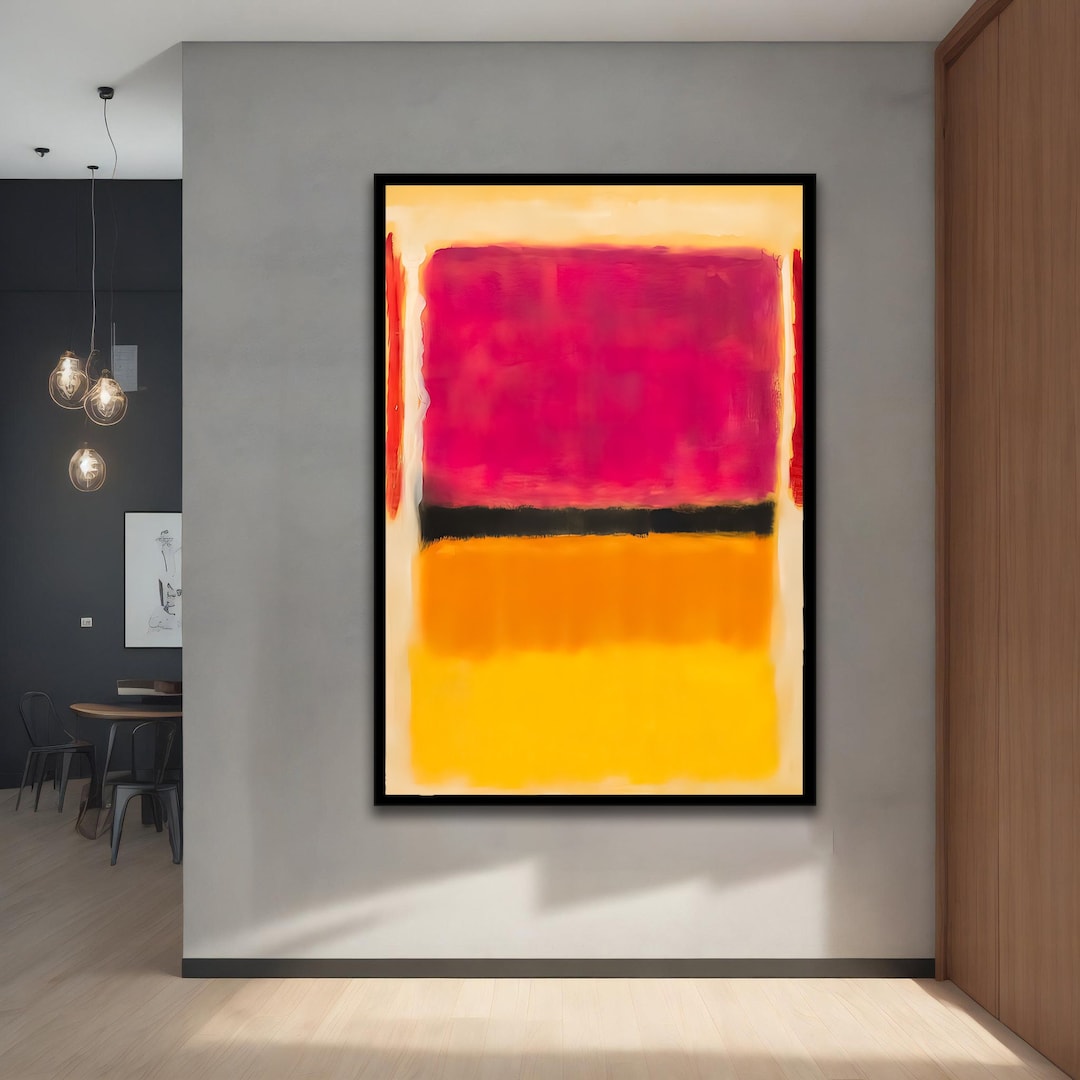 Mark Rothko Red Orange Yellow Canvas,colorful Mix Rothko Art,mark ...