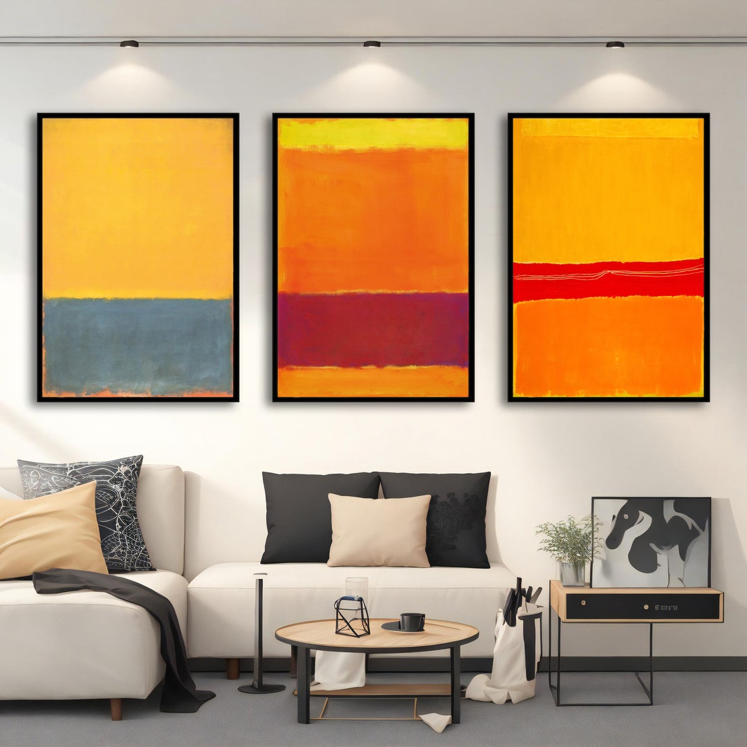 Mark Rothko Set, Mark Rothko Canvas Painting, 3-piece Colours Mark ...