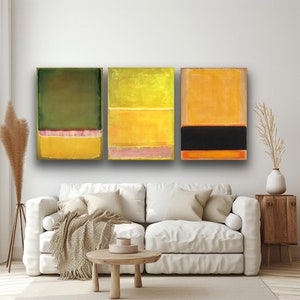 Set of 3 Mark Rothko Mark Wall Art, Abstract Expressionism, Modern Art ...