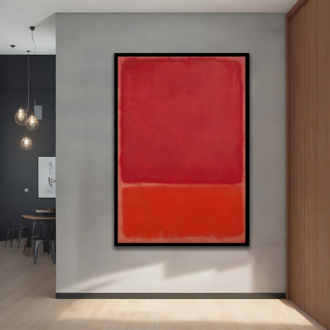 Mark Rothko Red, Light Red Canvas, Colorful Mix Rothko Art,mark Rothko ...