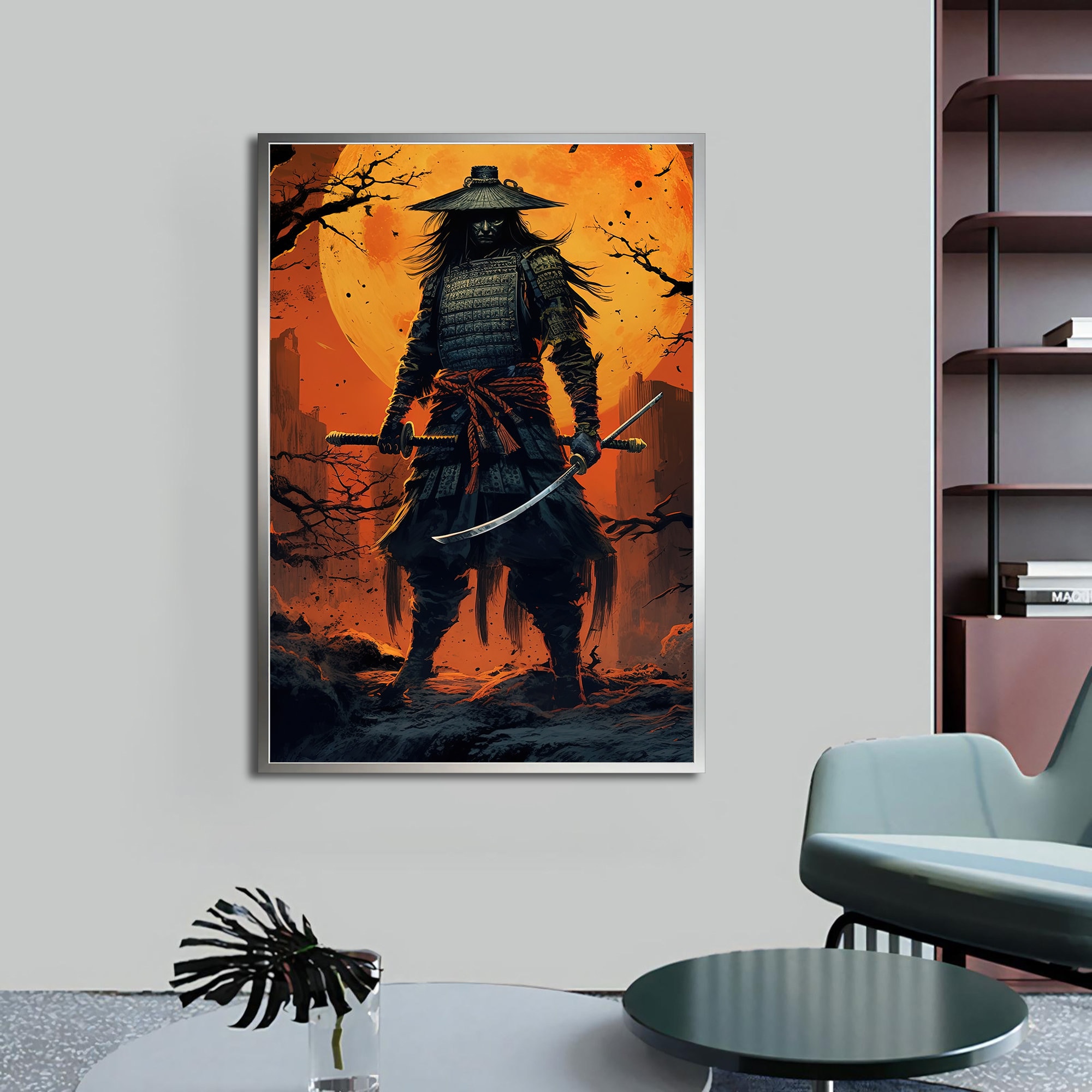 Samurai Canvas Painting,japanese Art,modern Decor Ideas for Home and ...