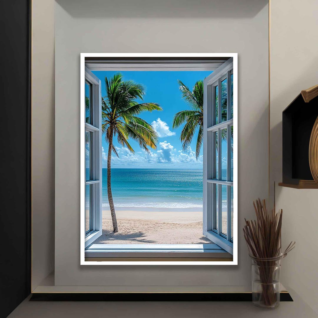 Fake Window Street View 3D Canvas Print, Realistic Landscape Art - Etsy
