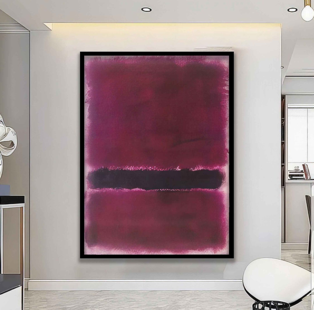 Mark Rothko Maroon (cherry Rot) Mix Canvas Painting,mark Rothko Canvas ...