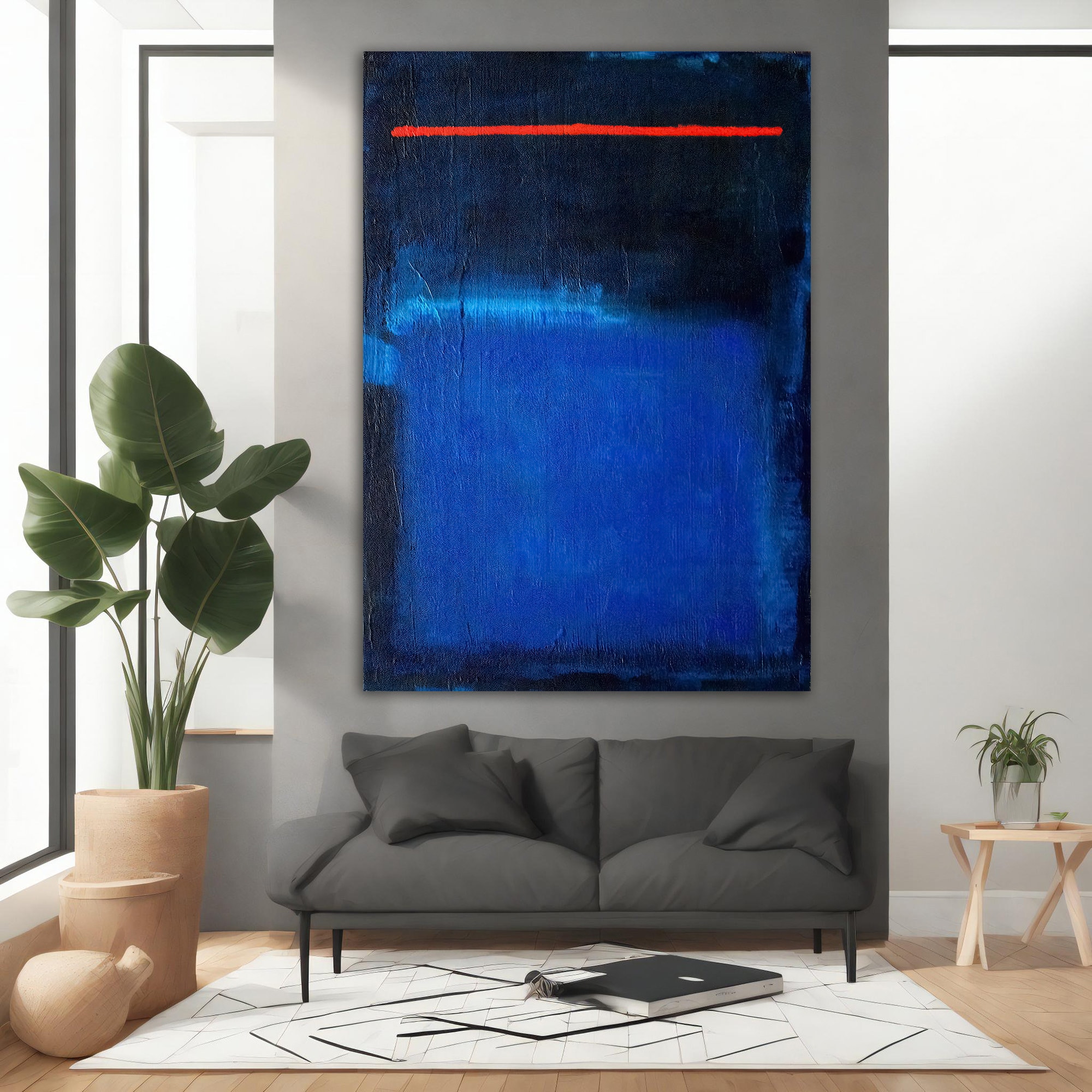 Mark Rothko Blue Canvas, Colorful Mix Rothko Art, Mark Rothko Canvas ...