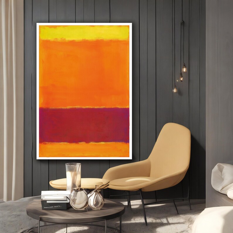 Mark Rothko Yellow Orange Red Canvascolorful Mix Rothko - Etsy UK