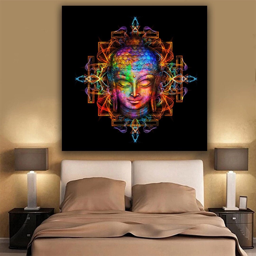 Buddha Canvas, Asian Wall Art, Buddha Wall Art, Meditation Canvas ...