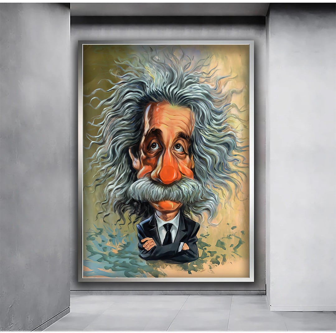 Einstein Canvas Painting, Albert Einstein Canvas Painting, Albert ...
