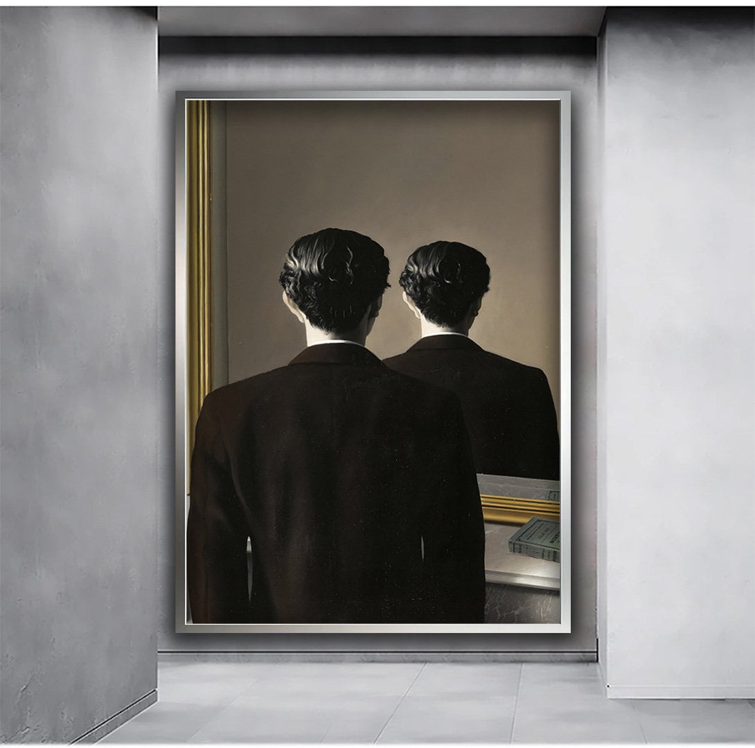 René Magritte Poster Wall Art, Rene Magritte Canvas Art, Man With ...