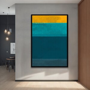 Mark Rothko Yellow,turquoise Canvas, Colorful Mix Rothko Art, Mark ...