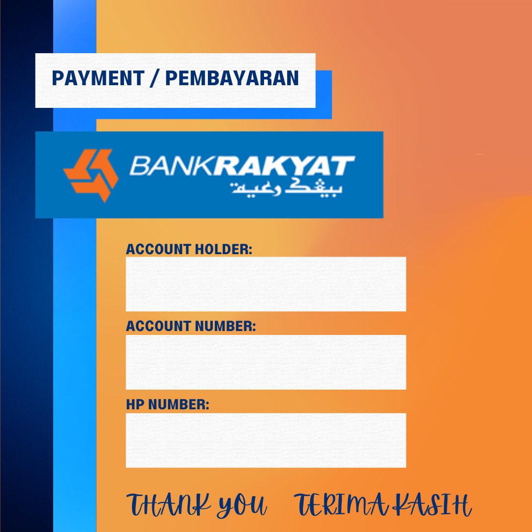 BANK RAKYAT TEMPLATE - Etsy