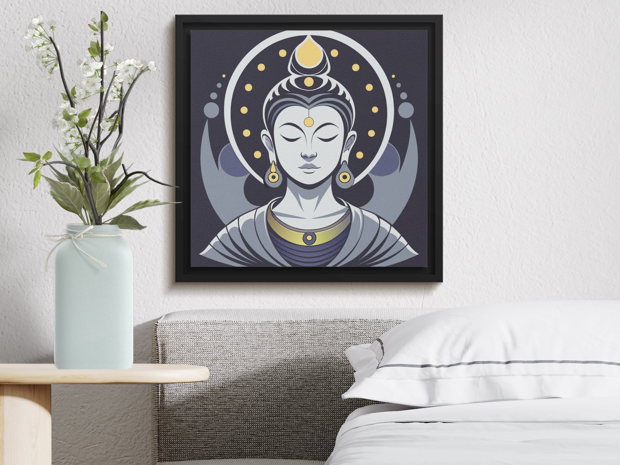 Buddha Wall Art for Buddhist, Meditation Poster, Yoga Art Print ...