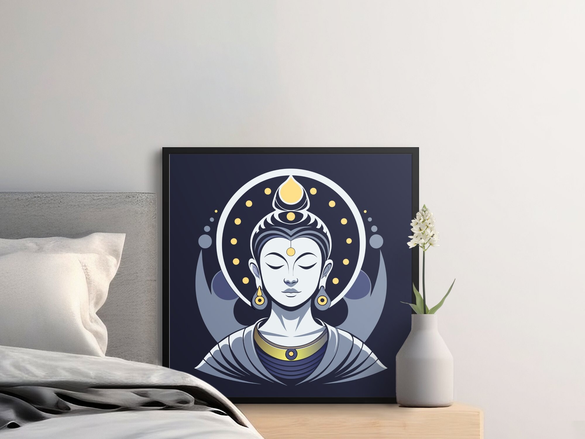 Buddha Wall Art for Buddhist, Meditation Poster, Yoga Art Print ...