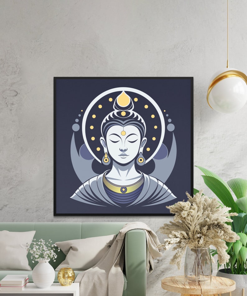 Buddha Wall Art for Buddhist, Meditation Poster, Yoga Art Print ...
