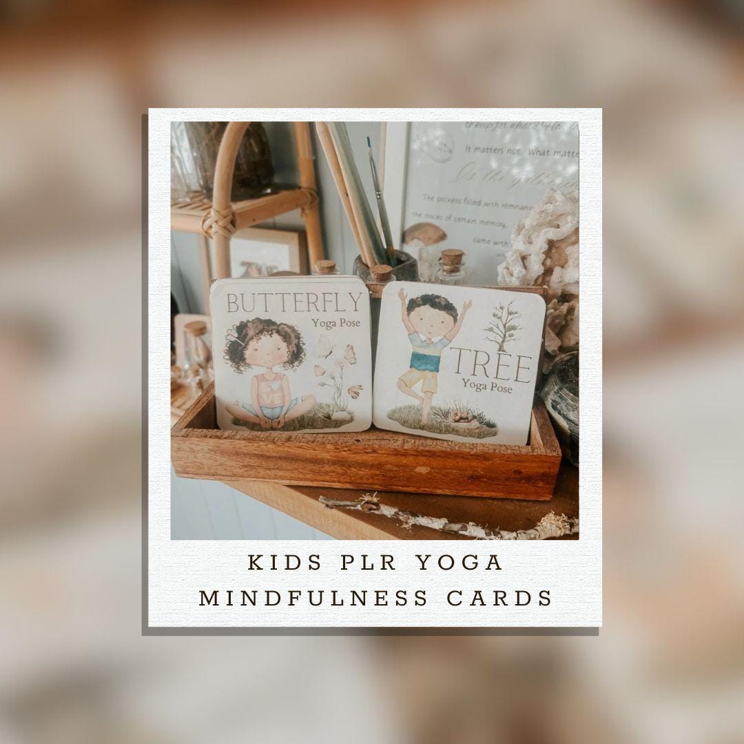 Kids Yoga Mindfulness Cards With PLR COMMERCIAL USE - Etsy