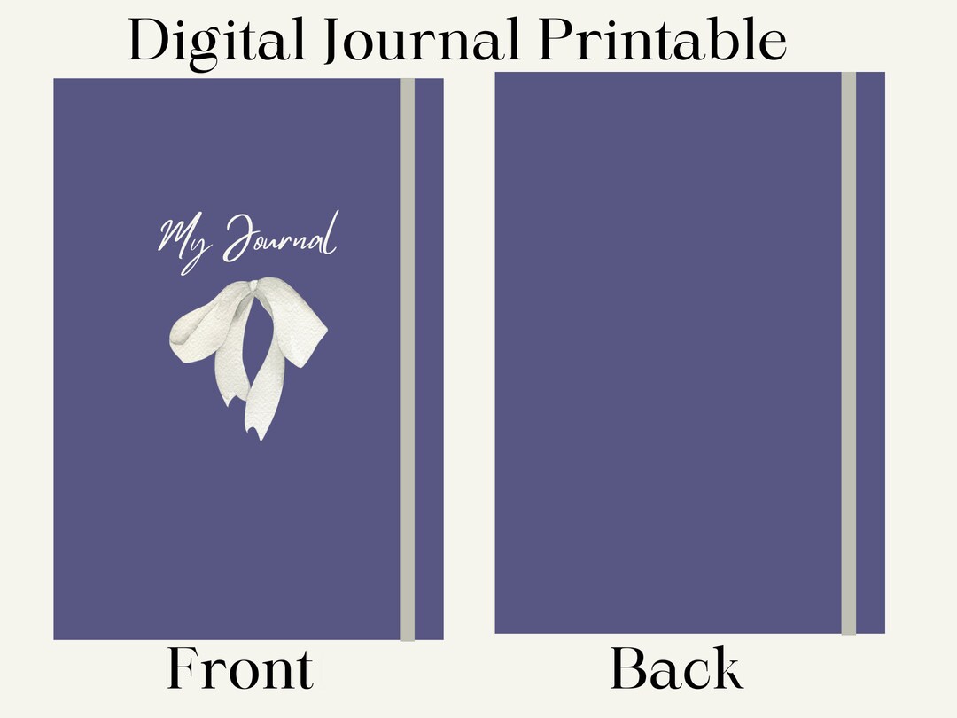 Journal Cover and Back Page Printable - Etsy