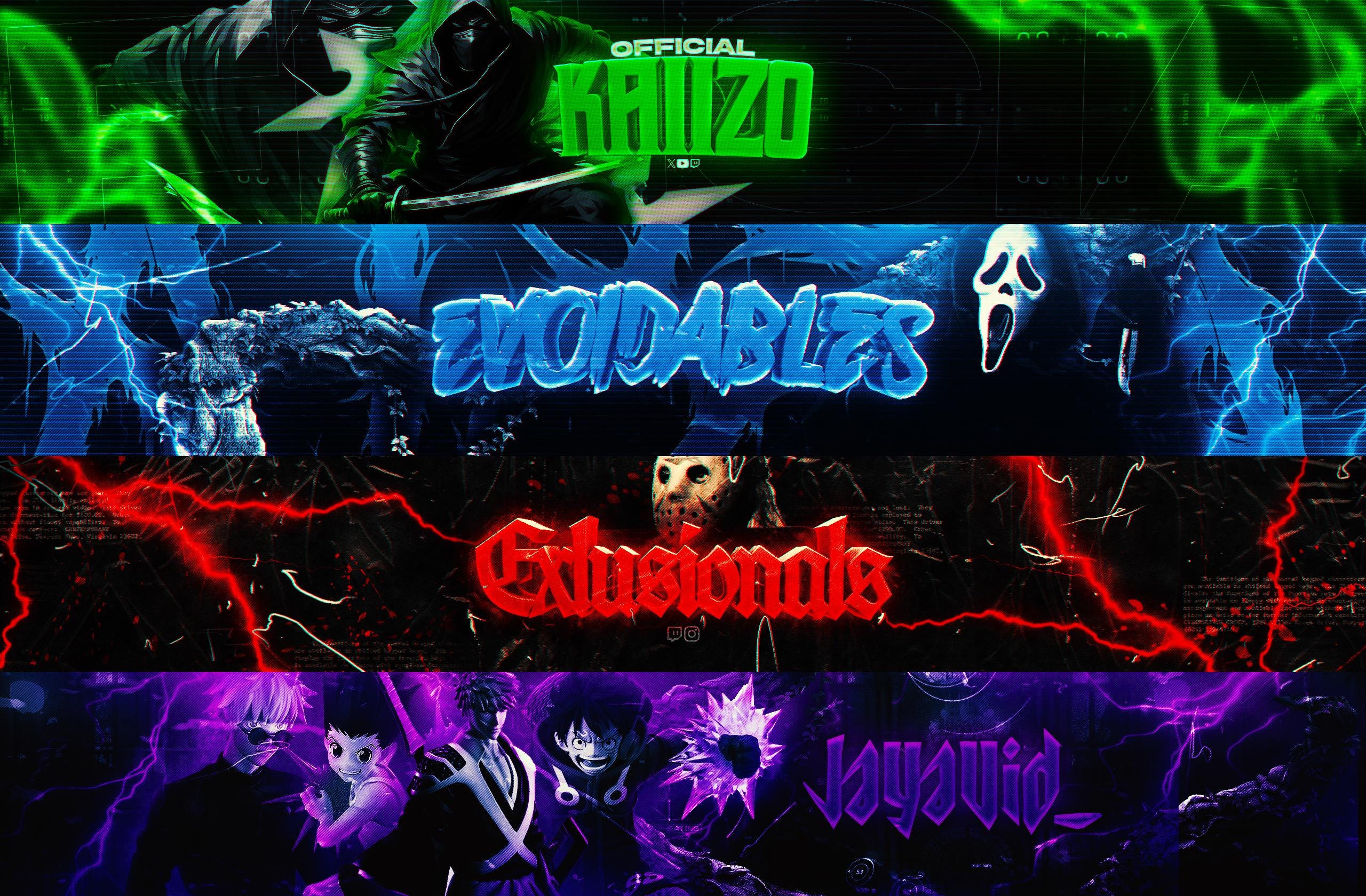 3D Gaming Banner and Logo Design | Custom Twitch, Youtube, and Discord ...
