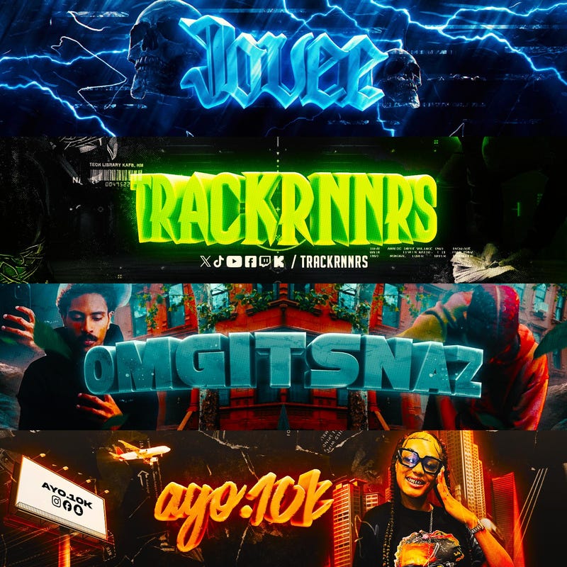 Kick Streaming Banner - Etsy