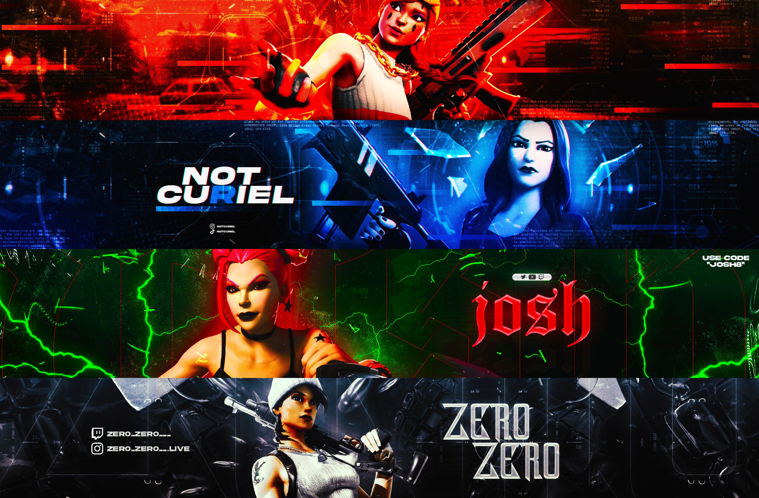 3D Gaming Banner and Logo Design | Custom Twitch, Youtube, and Discord ...