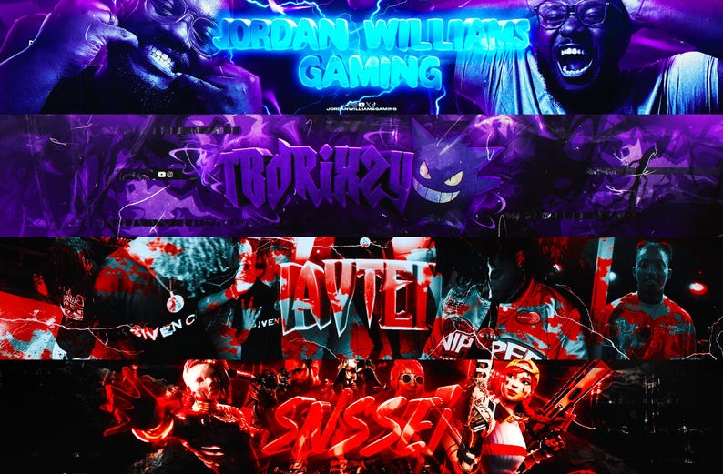 I'll Design 3D Banner and Profile Picture | Custom Twitch Header ...
