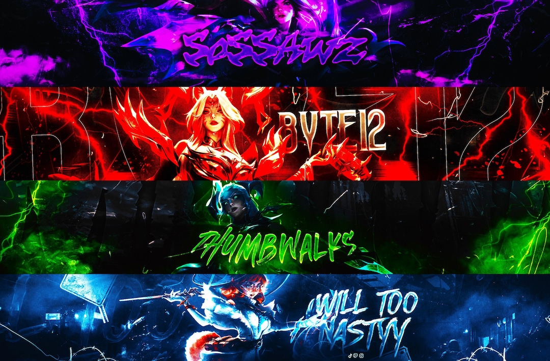 Custom League of Legends 3D Banner and Logo for Twitch, Youtube and ...