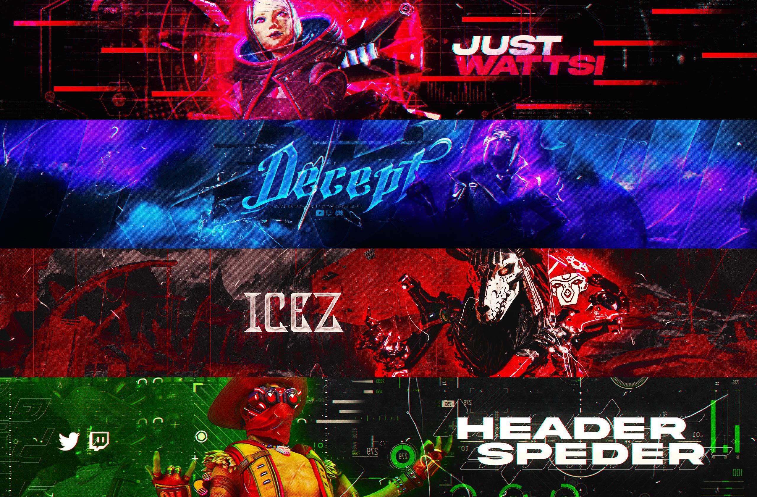 3D Gaming Banner and Logo Design | Custom Twitch, Youtube, and Discord ...