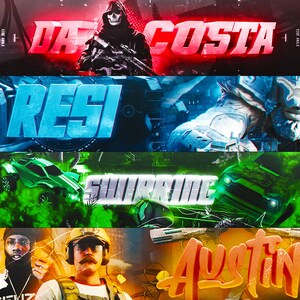Custom 3D Gaming Banner and Logo - Twitter, Youtube, Discord and Twitch ...