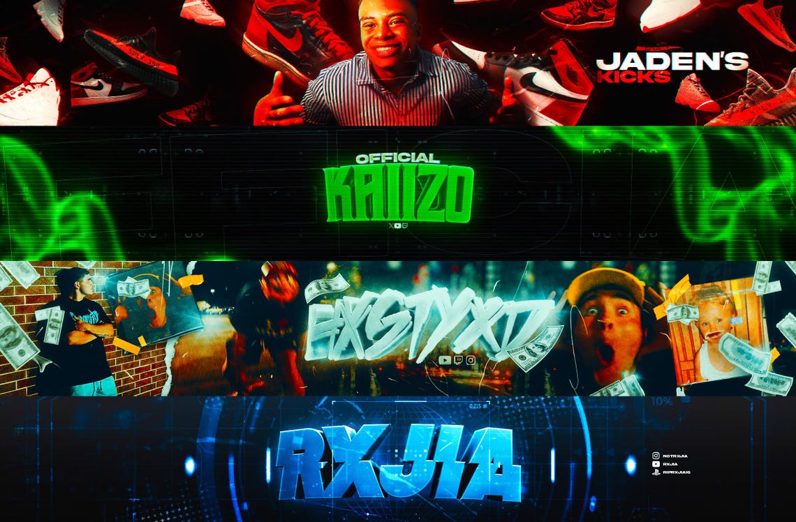 I'll Design 3D Banner and Profile Picture | Custom Twitch Header ...