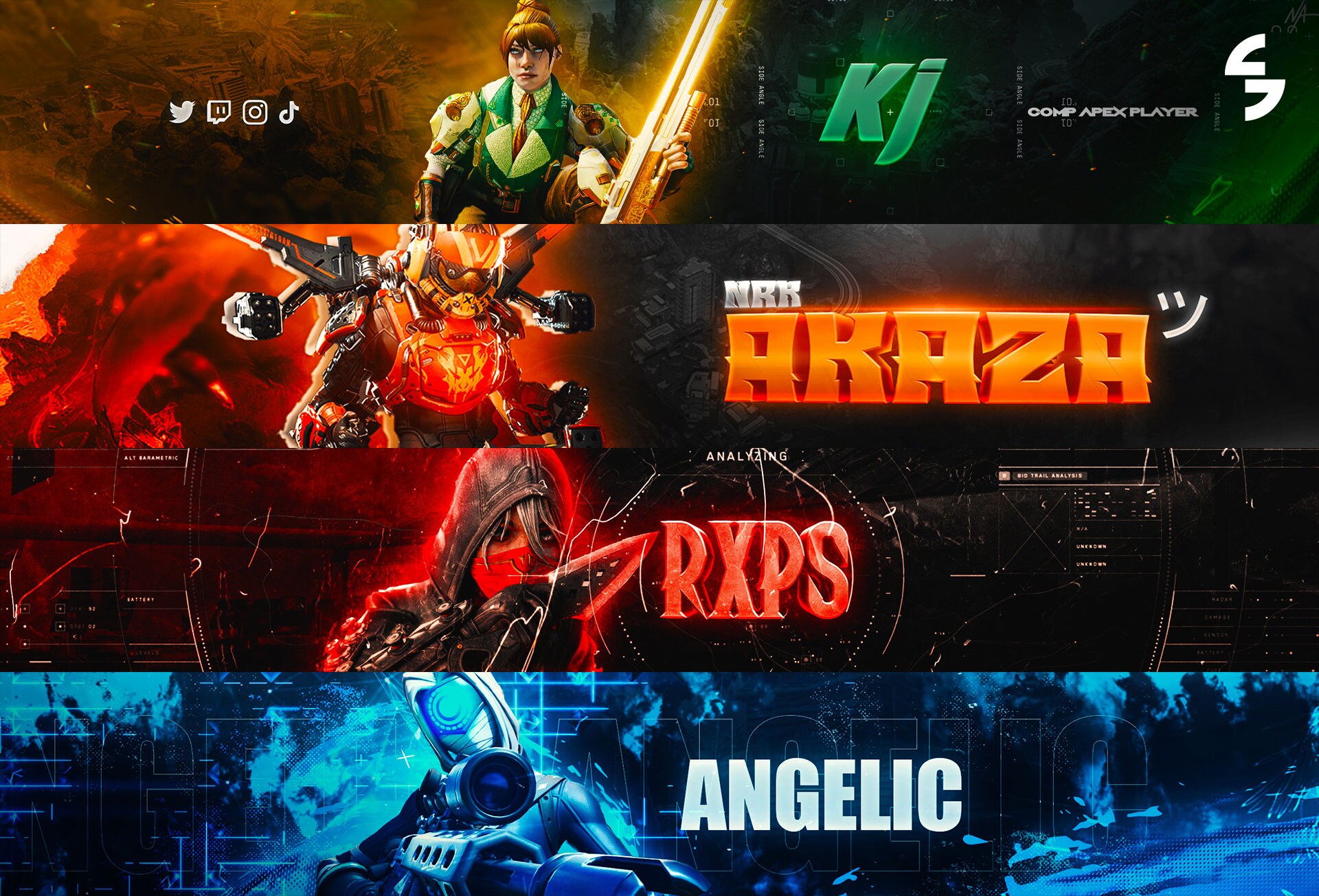 Custom Apex Legends 3D Banner and Logo - Twitch, Youtube, Discord and ...