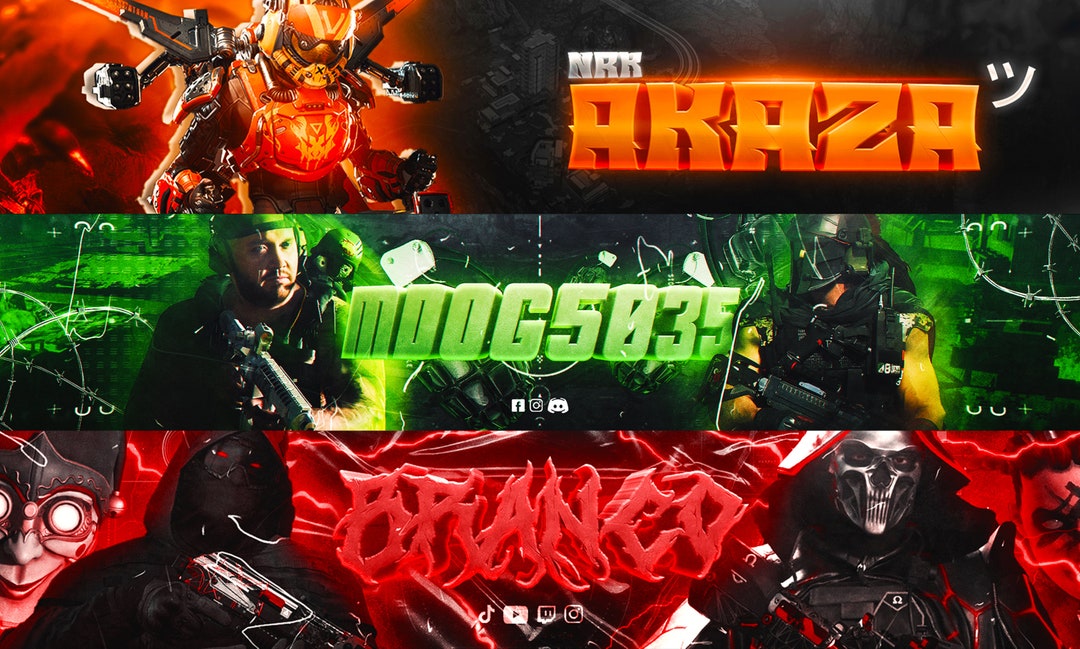 I Will Design the Best Gaming Banner and Header and Logo and - Etsy