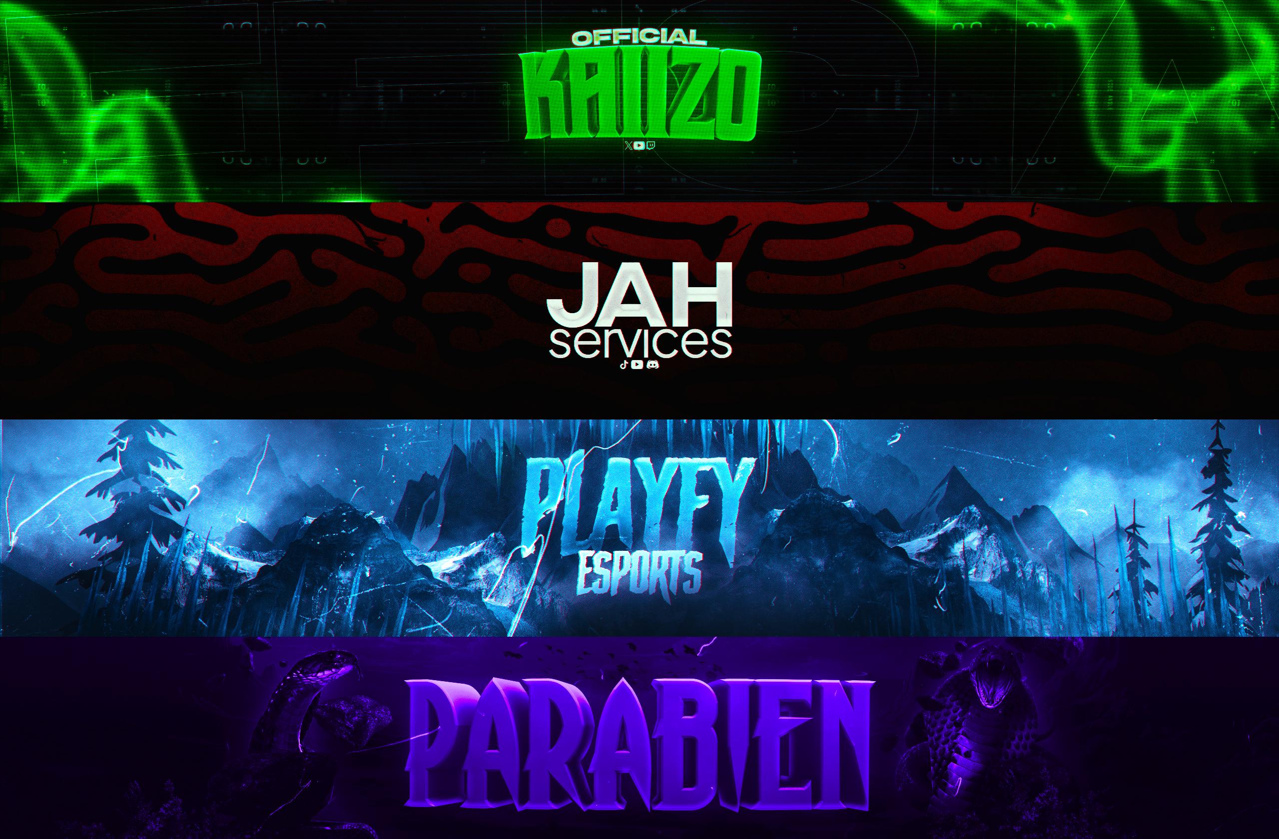 3D Gaming Banner and Logo Design | Custom Twitch, Youtube, and Discord ...