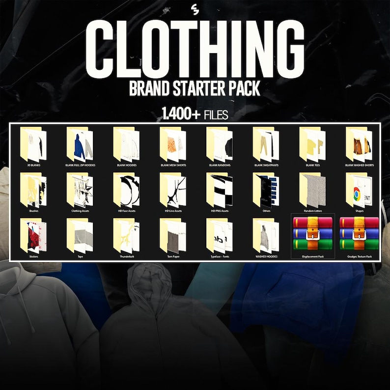 Clothing Brand Starter Pack | Mockups, Fonts, Design Assets (digital ...