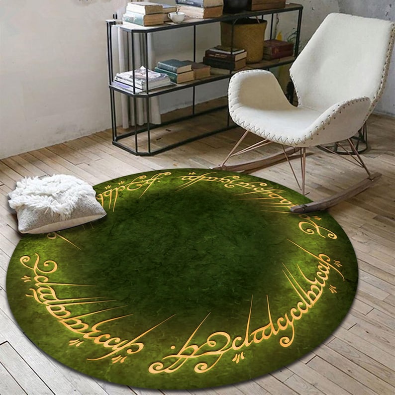 Middle Earth Map Round Rug, Fantasy Decor, Lord of Ring Rug - Etsy UK