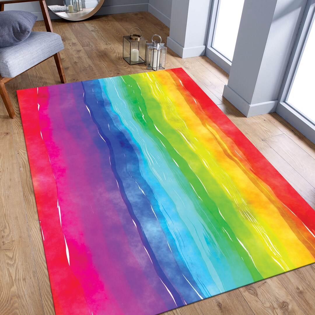 LGBT Flag,colorful Rainbow Rug,iconik Rug, Home Decor, Street Art Rug ...