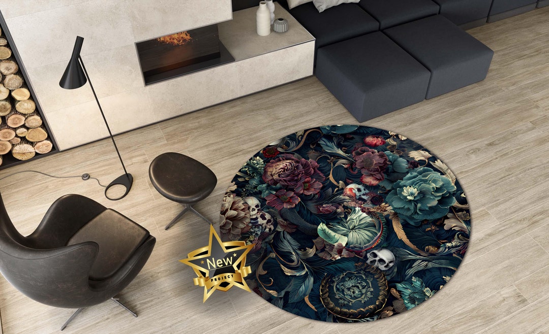 Skull Rug,gothic Rug,snake Rug,flower Rug,fear Rug,modern Rug,popular ...
