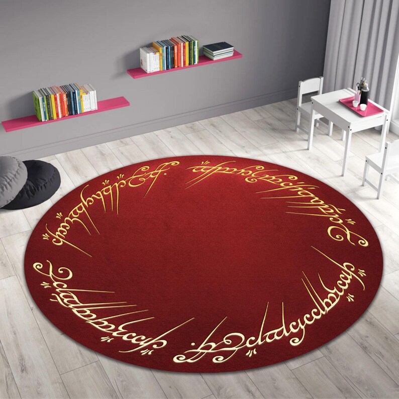 Middle Earth Map Round Rug, Fantasy Decor, Lord of Ring Rug - Etsy UK