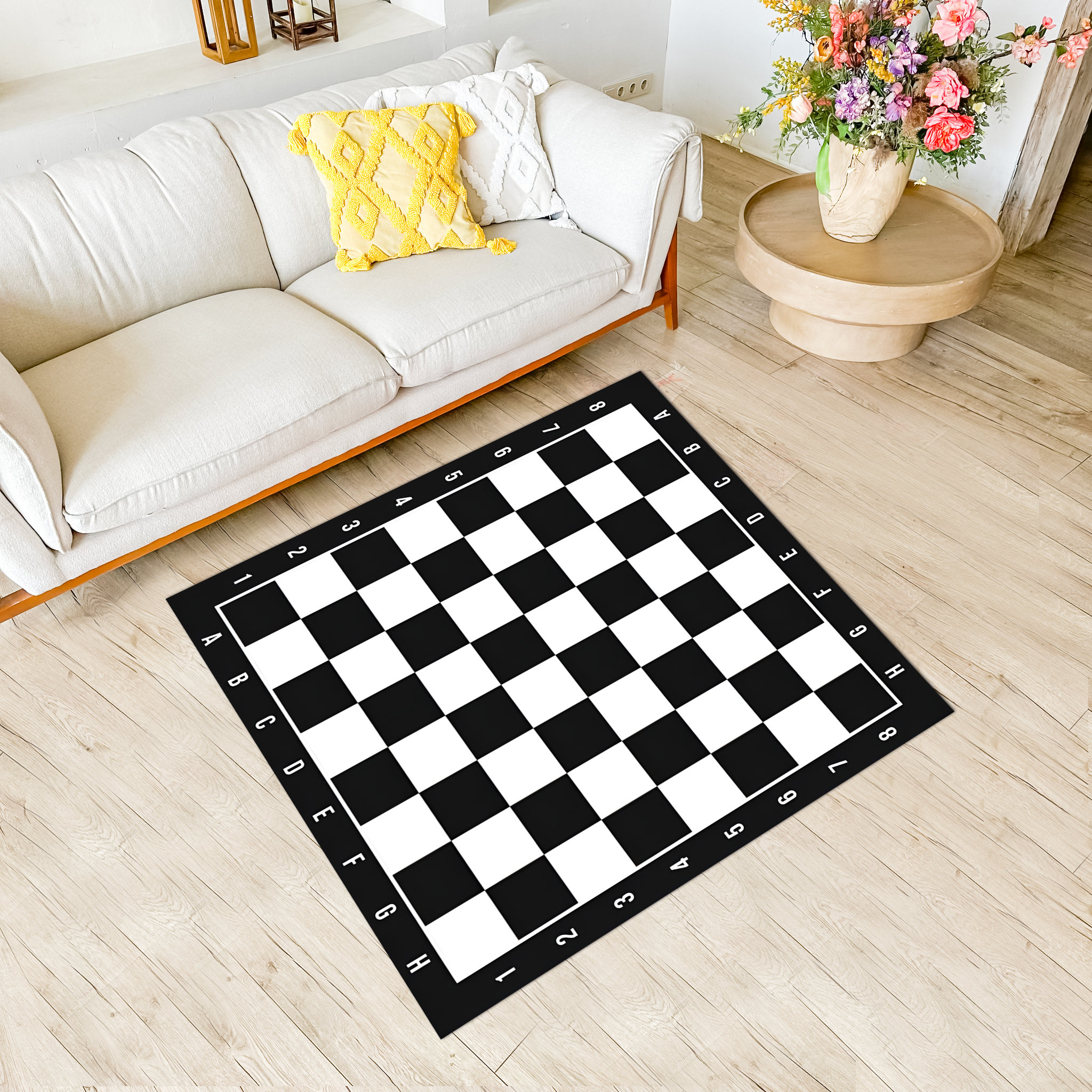 Chess Set, Chess Set Rug, Game Room Rug, Home Decor, Gift for Chess ...