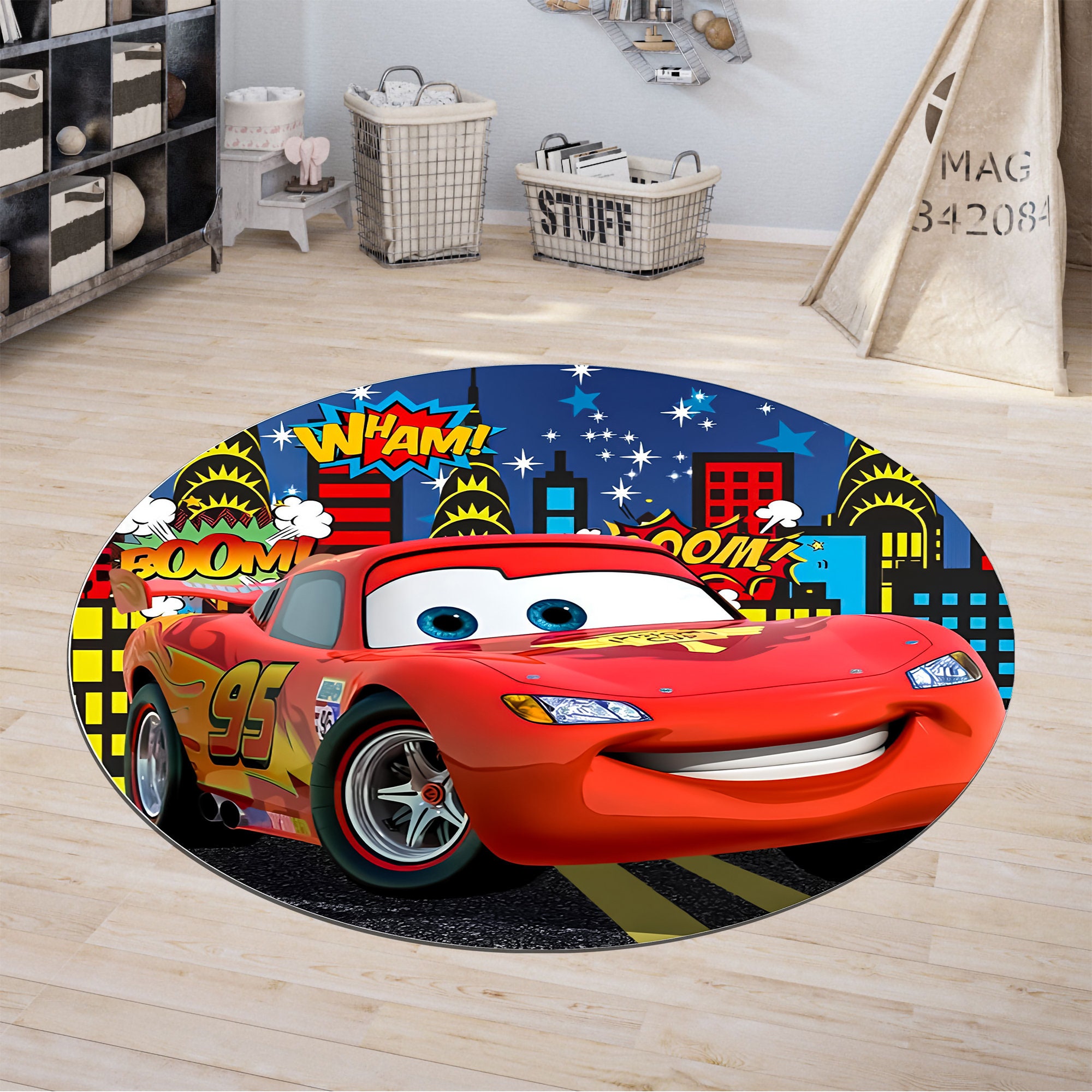 Lightning Mcqueen Rugrug for Kids Roommcqueen Rugarea Rugpopular Rugcar ...