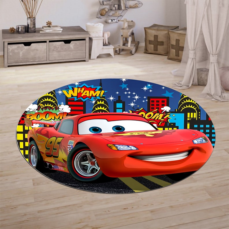 Lightning Mcqueen Rugrug for Kids Roommcqueen Rugarea Rugpopular Rugcar ...