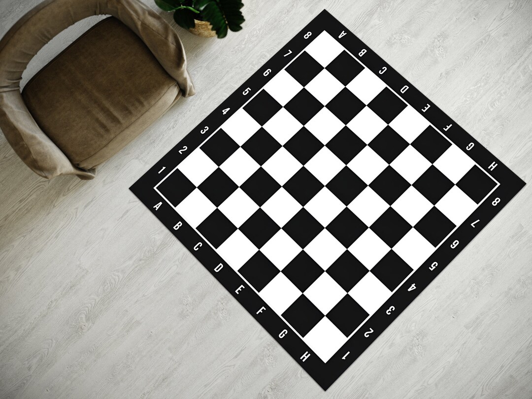 Chess Set, Chess Set Rug, Game Room Rug, Home Decor, Gift for Chess ...