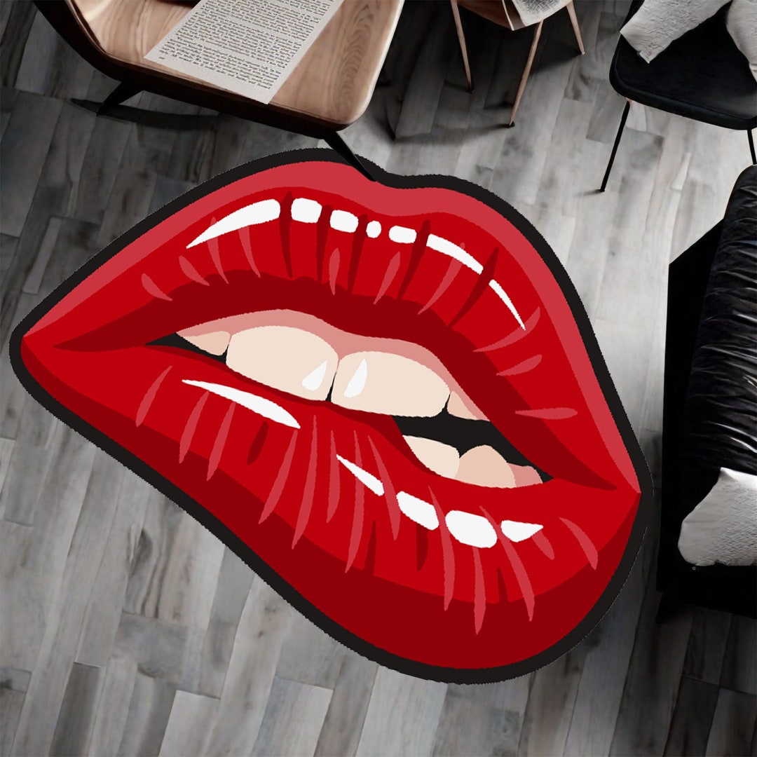 Lips Rugred Lipstick Carpetnonslip Soft Rugarea Carpet for Youngliving ...