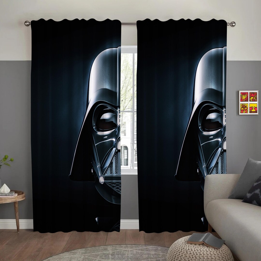 Star Wars Darth Wader Themed Curtain : Printed Satin Fabric Home Decor ...