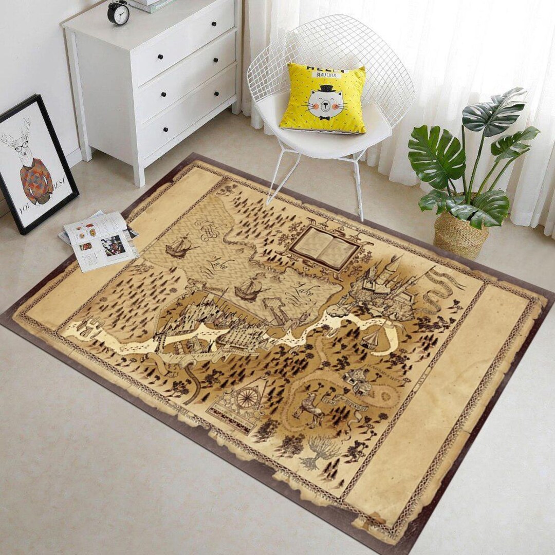 Map Rug,wizardy Carpet,witchcraft Kids Rug,popular Movie Rug,kids Room ...