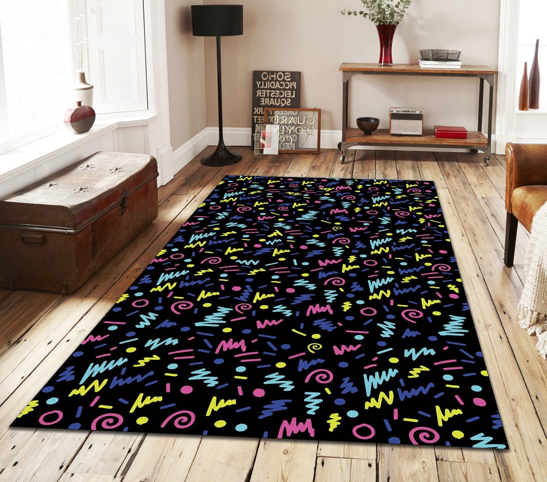 Retro Rug,arcade Decor,spacey Rug for Game Room,gamer Rug,home Decor ...