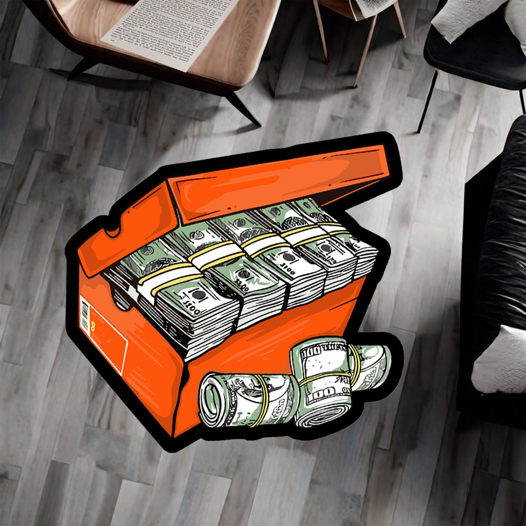 Money Rug, Money Box Rug, Rich Manifest, Sneaker Box,banknote Rug ...