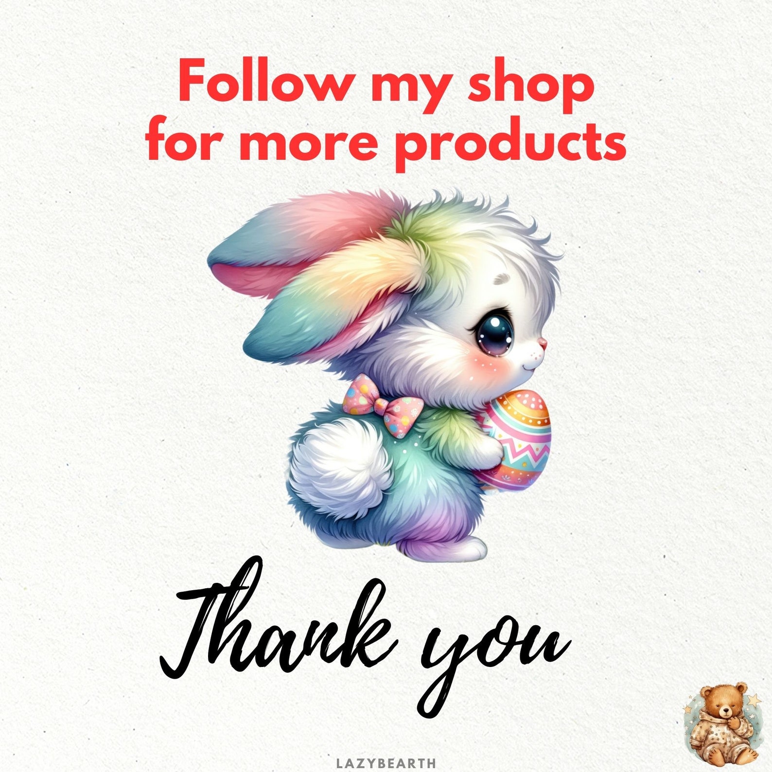 Easter Bunny, 12 Cute Easter Bunny PNG Clipart, Easter Bunny Decor ...