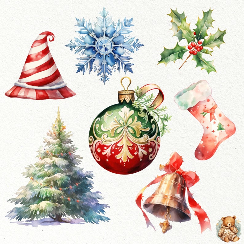 Christmas Snowman Clipart, Christmas Snowman PNG, Watercolor Snowman ...