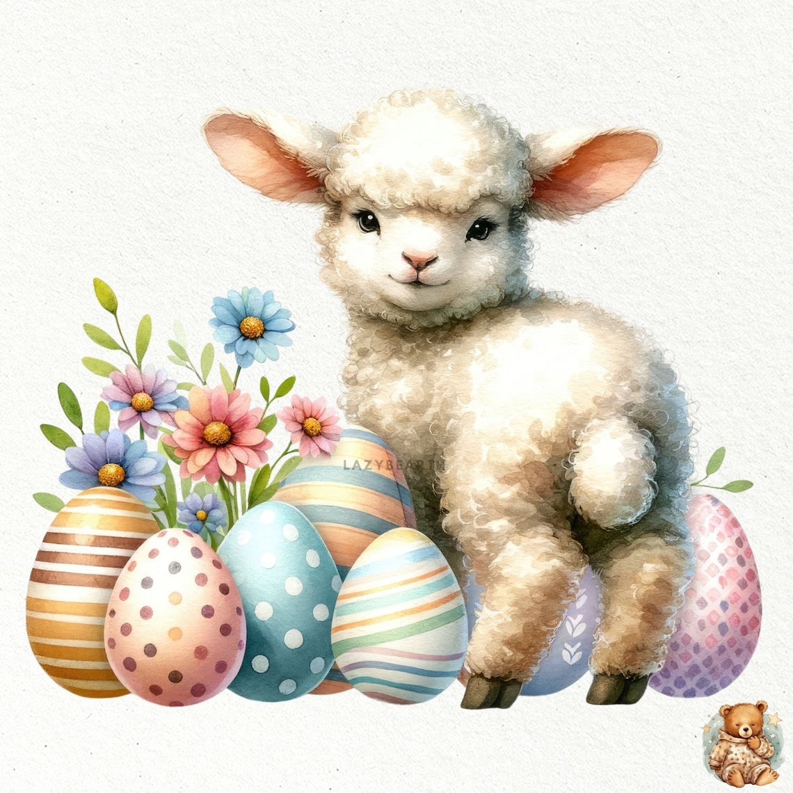 Easter Lamb, 12 Cute Easter Lamb PNG Clipart, Easter Clipart, Easter ...