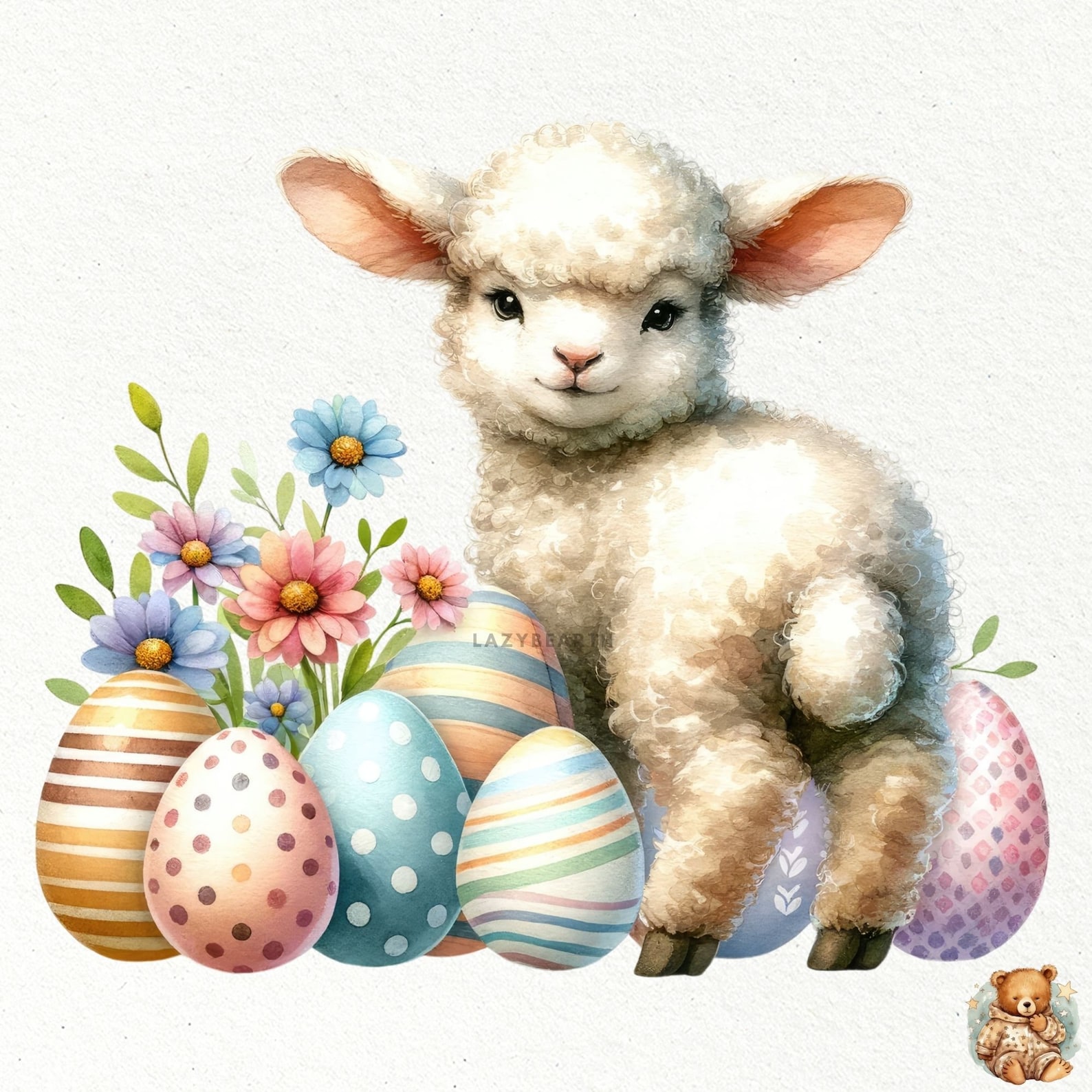 Easter Lamb, 12 Cute Easter Lamb PNG Clipart, Easter Clipart, Easter ...