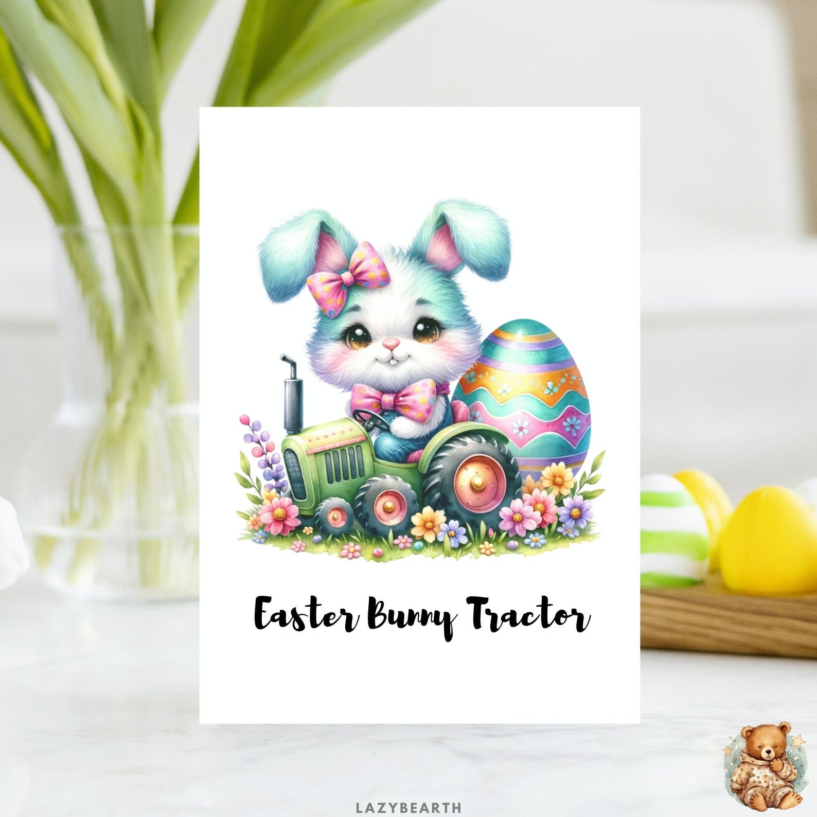 Easter Bunny Tractor, 12 Cute Easter Bunny Tractor PNG Clipart, Spring ...