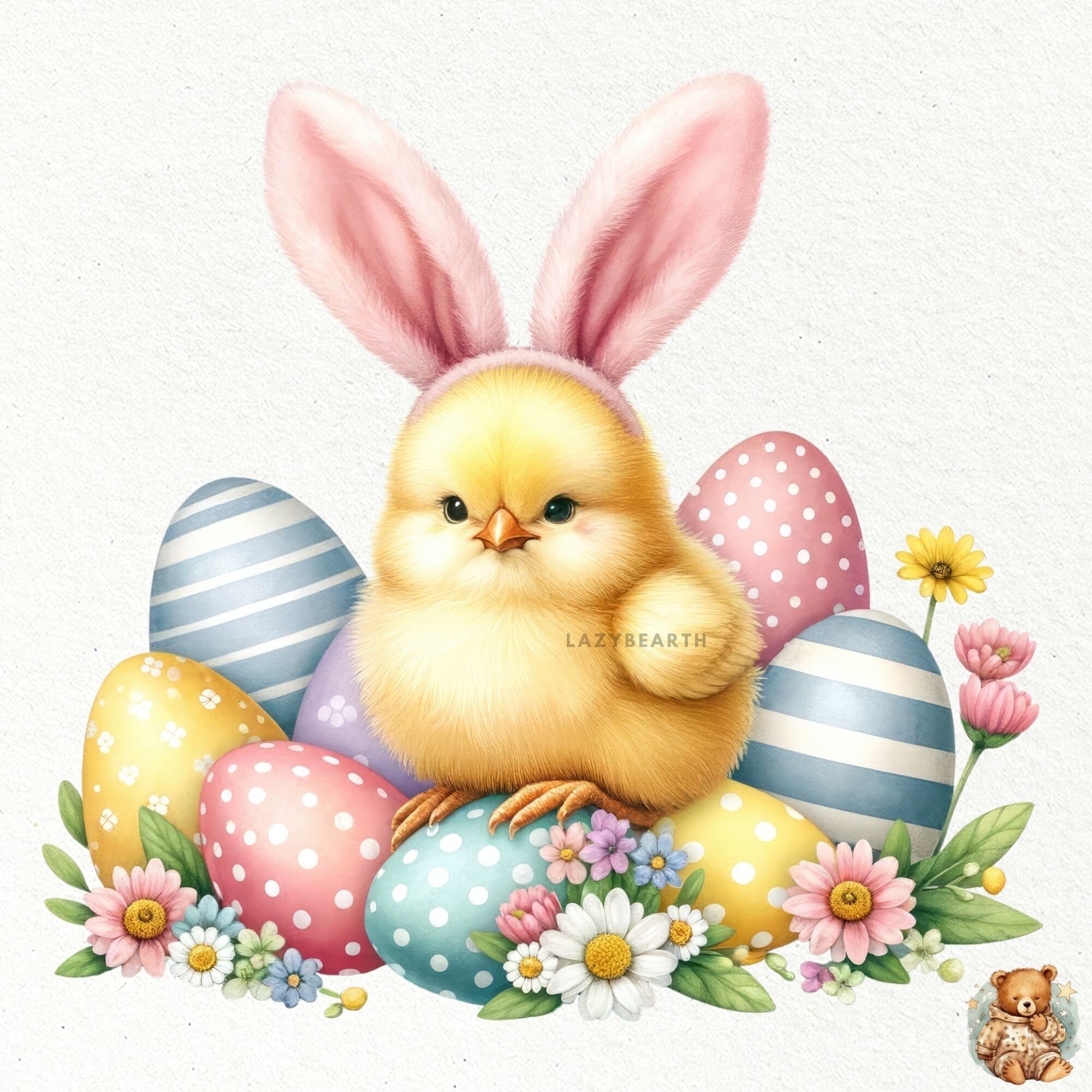 Easter Chick, 12 Cute Easter Chick PNG Clipart, Easter Clipart, Spring ...